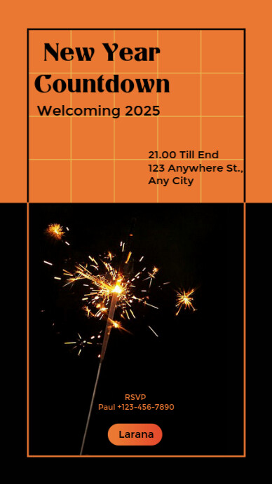 Black New Year Countdown Instagram Story Template | PosterMyWall