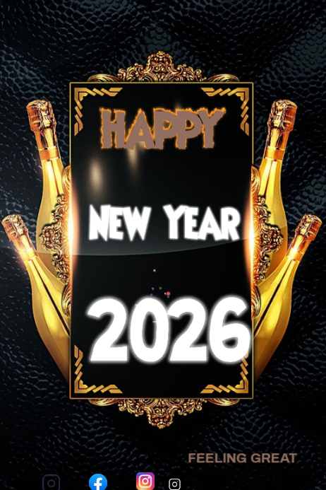 Black New Year Flyer Design Poster Template | PosterMyWall