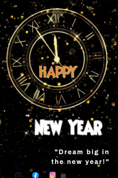 Plantilla de Black New Year Flyer Design Poster | PosterMyWall