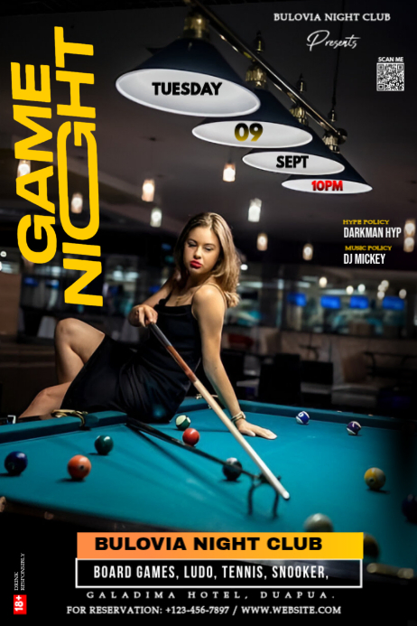 Plantilla de Black Night Club Event Poster | PosterMyWall