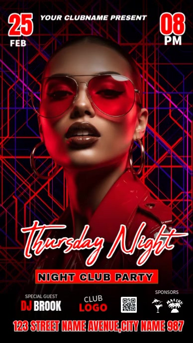 Black Night Club Party Instagram Reel Video Template | PosterMyWall
