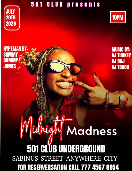 Black Nightclub Event Flyer Template | PosterMyWall