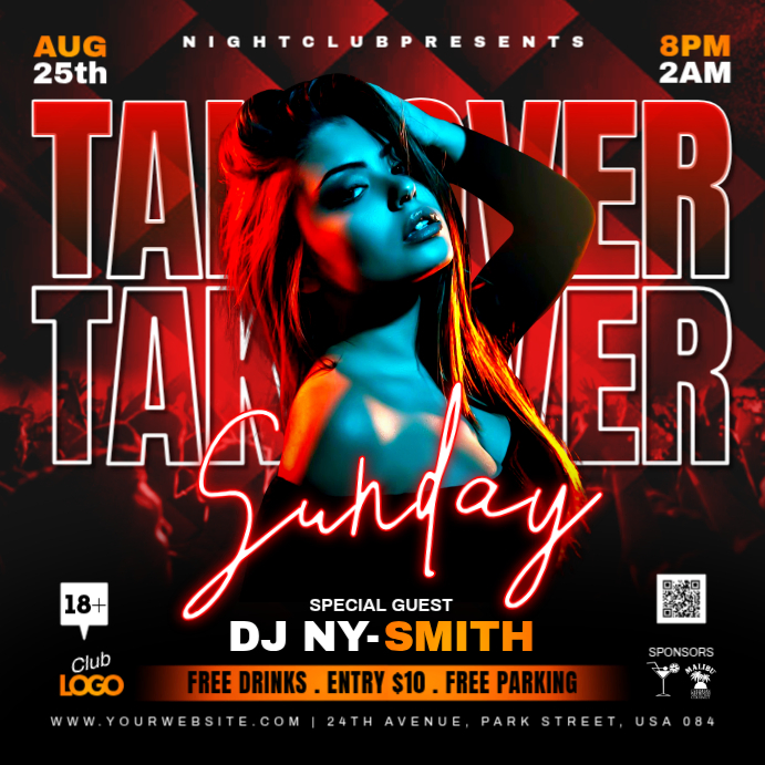 Black Nightclub Event Instagram Post Template | PosterMyWall