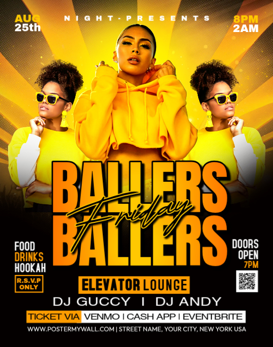 Black Nightclub Event Poster/Wallboard Template | PosterMyWall