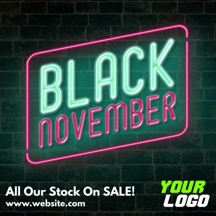 Black November instagram video advertisement Template | PosterMyWall