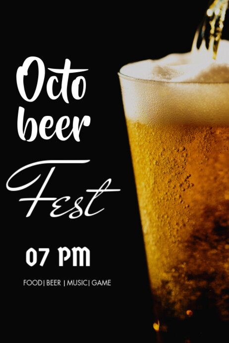 Black Oktoberfest Poster Template | PosterMyWall
