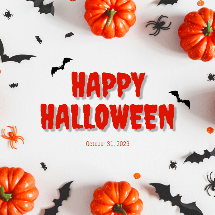 black orange happy halloween Template | PosterMyWall