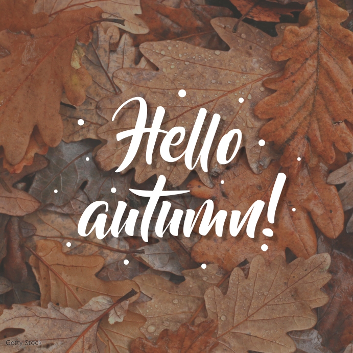 Black Orange Hello Autumn Instagram Post Template | PosterMyWall