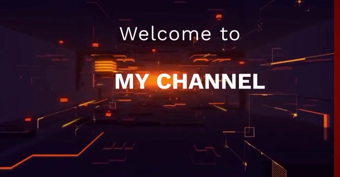Black orange welcome to my channel video Template | PosterMyWall