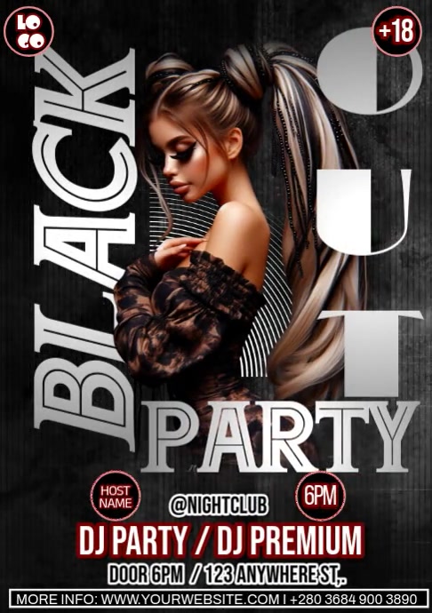 Black Out Party Template | PosterMyWall