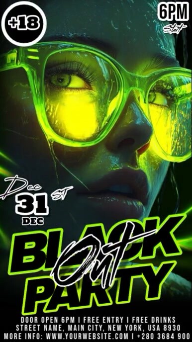 Black Out Party Template | PosterMyWall