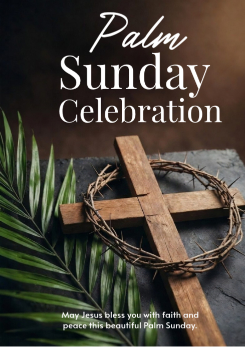 Black Palm Sunday A3 Template | PosterMyWall