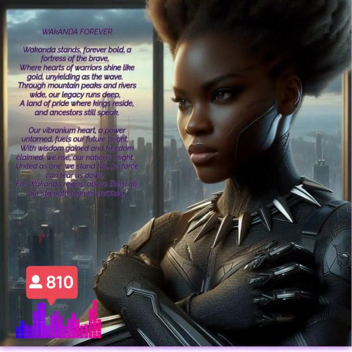 Plantilla de Black Panther Instagram Post | PosterMyWall