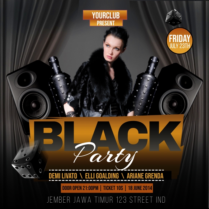 Copy of Black Party Flyer | PosterMyWall