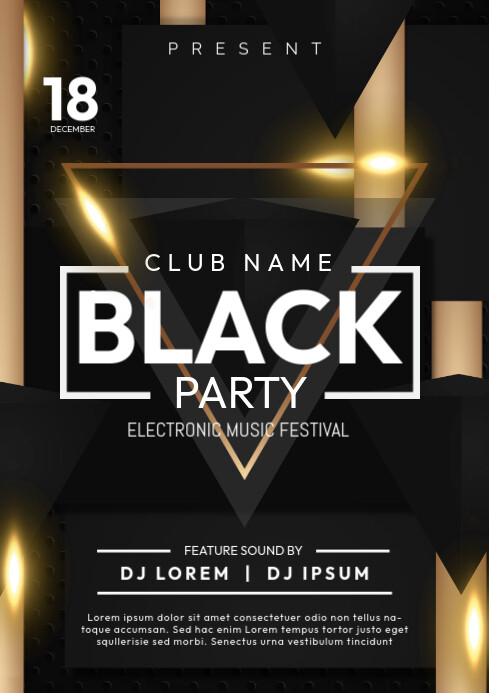 Black Party Flyer Template | PosterMyWall