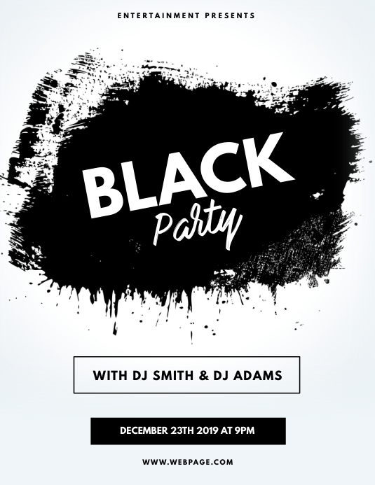 Black Party Flyer Design Template | PosterMyWall