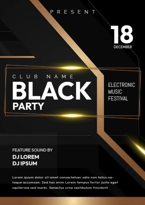 Black Party Flyer Template | PosterMyWall