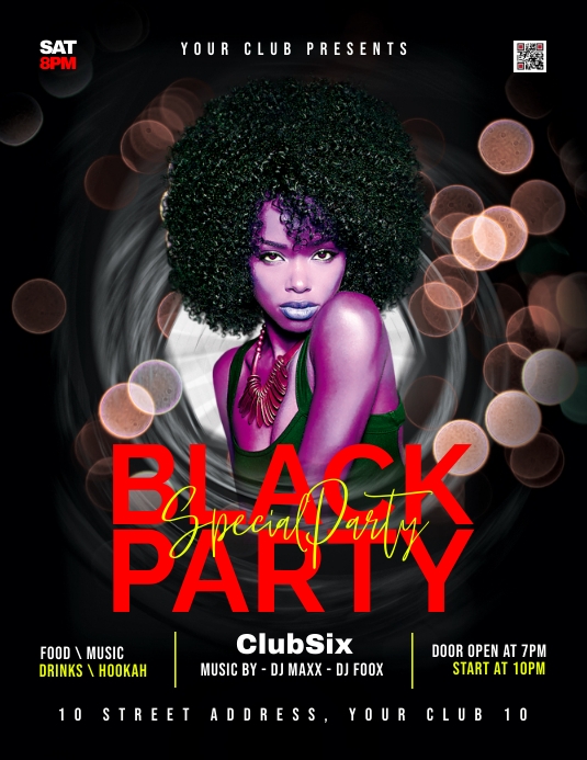 black party flyer flyer Template | PosterMyWall