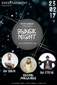 simple black event flyer template | PosterMyWall