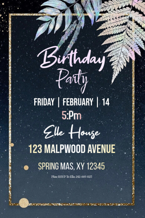 Black Pastel Birthday Card Poster Template | PosterMyWall
