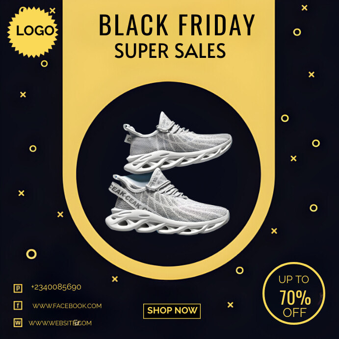 Black Pastel Black Friday Sales Instagram Po Template | PosterMyWall