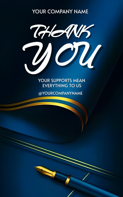 Copy of Black Pastel Blue Background Joyful Thank You | PosterMyWall