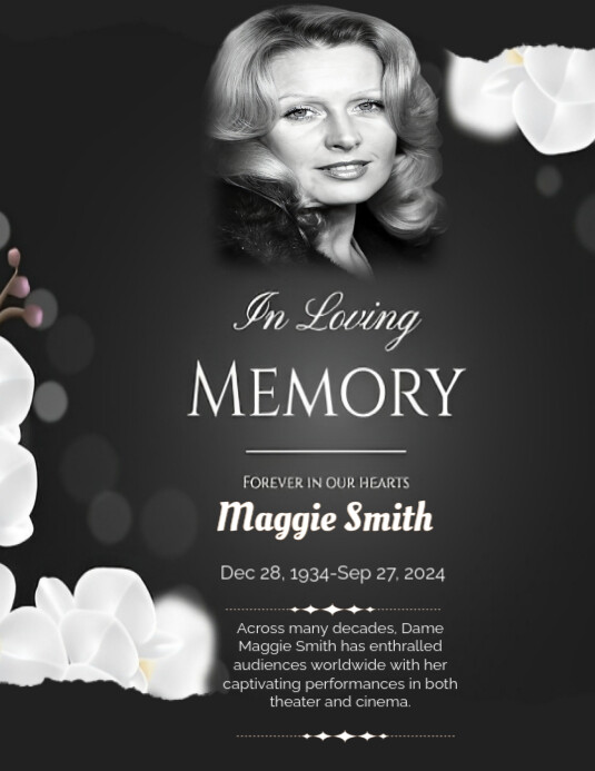 Black Pastel Burial Invitation Flyer Flyer (us Letter) Template ...