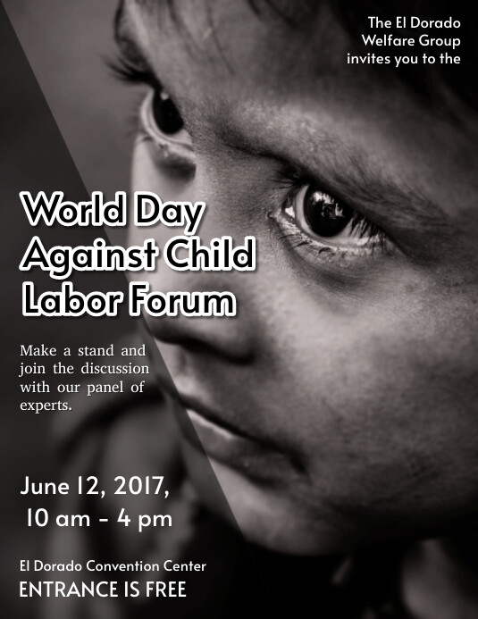 Black Pastel Child Labour Flyer (us Letter) Template | PosterMyWall