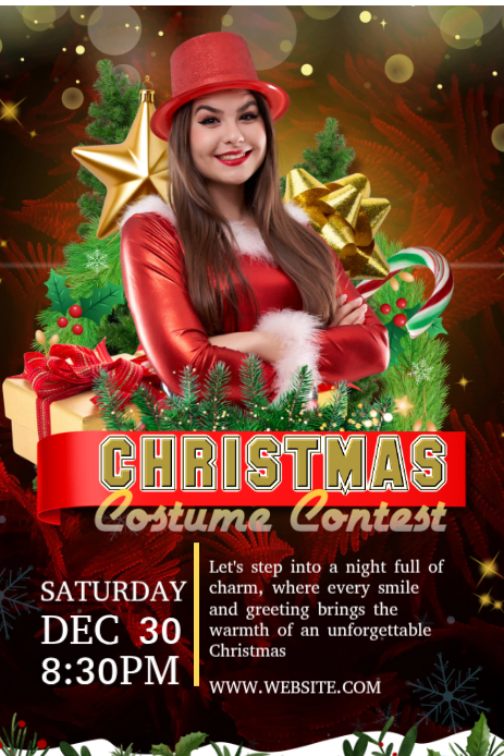 Black Pastel Christmas Costume Contest Pinterest Graphic Template ...