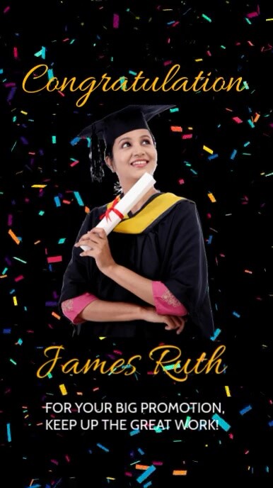 Black Pastel Congratulation Graduation Instagram Story Template ...