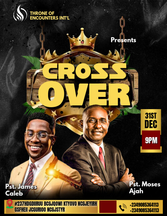 Black Pastel Cross Overnight Flyer (us Letter) Template | PosterMyWall