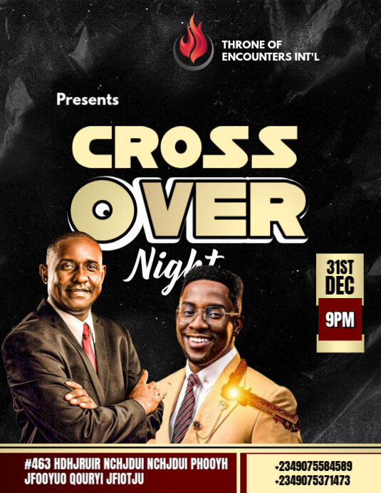 Black Pastel Cross Overnight Flyer (us Letter) Template | PosterMyWall