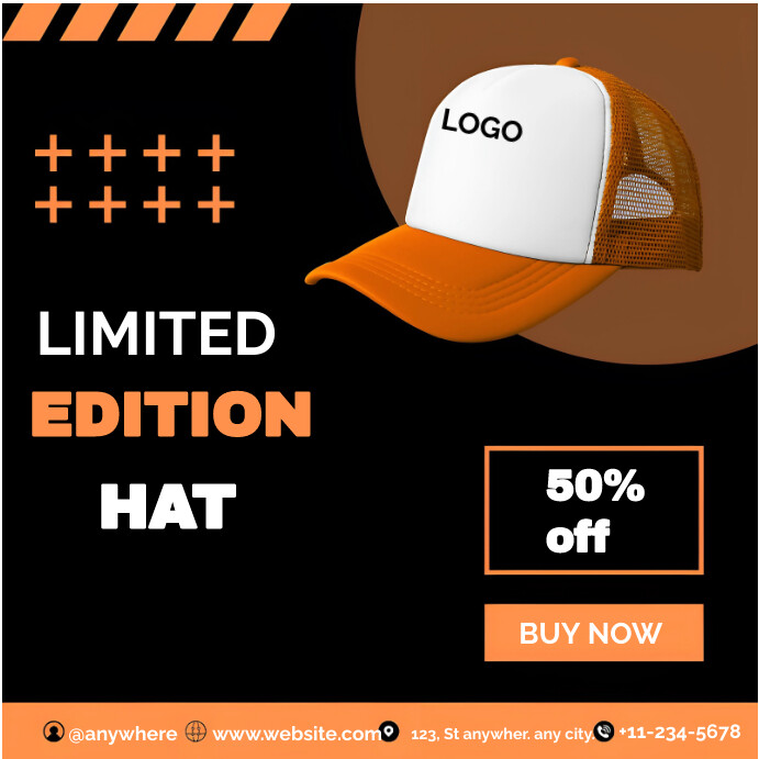 Black Pastel Face Cap Promo Design Flyer Inst Template | PosterMyWall