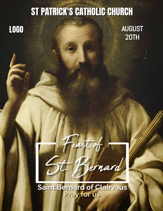 Copy of Black Pastel Feast Of St Bernard Flyer (us L | PosterMyWall