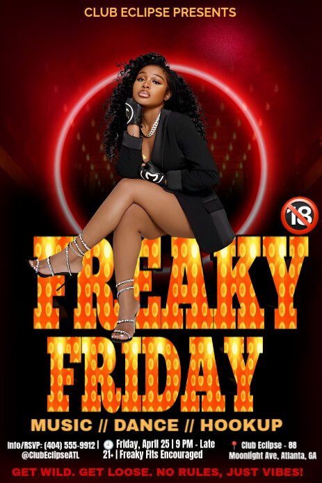 Plantilla de Black Pastel Freaky Friday Pinterest Graphic | PosterMyWall