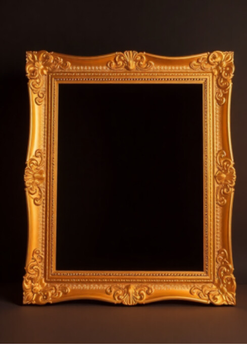 Modèle Black Pastel Golden Frame A4 | PosterMyWall