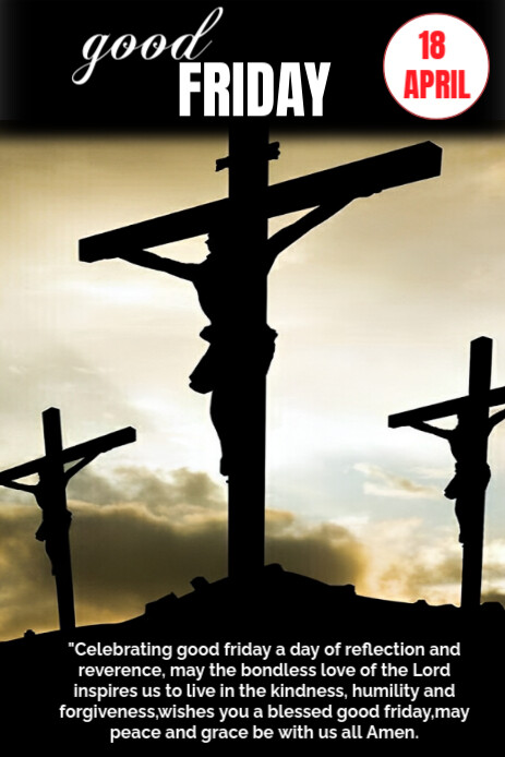 Copy of Black Pastel Good Friday Pinterest Graphic | PosterMyWall