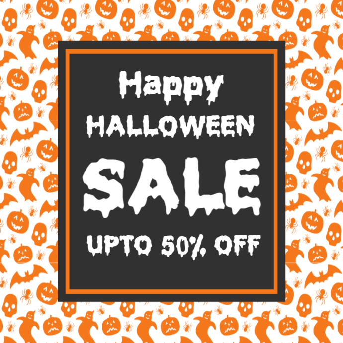 Plantilla de Black Pastel Halloween Mega Sale 30% Off Logo | PosterMyWall