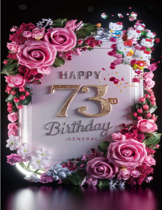 Copy of Black Pastel Happy 73 Birthdy Flyer (us Lette | PosterMyWall