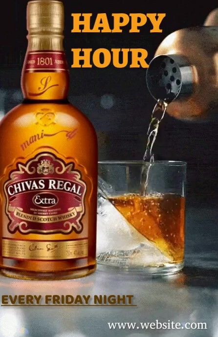 Black Pastel Happy Hour Tabloid Template | PosterMyWall