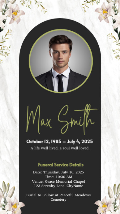 Copy of Black Pastel In Loving Memory Instagram Story | PosterMyWall