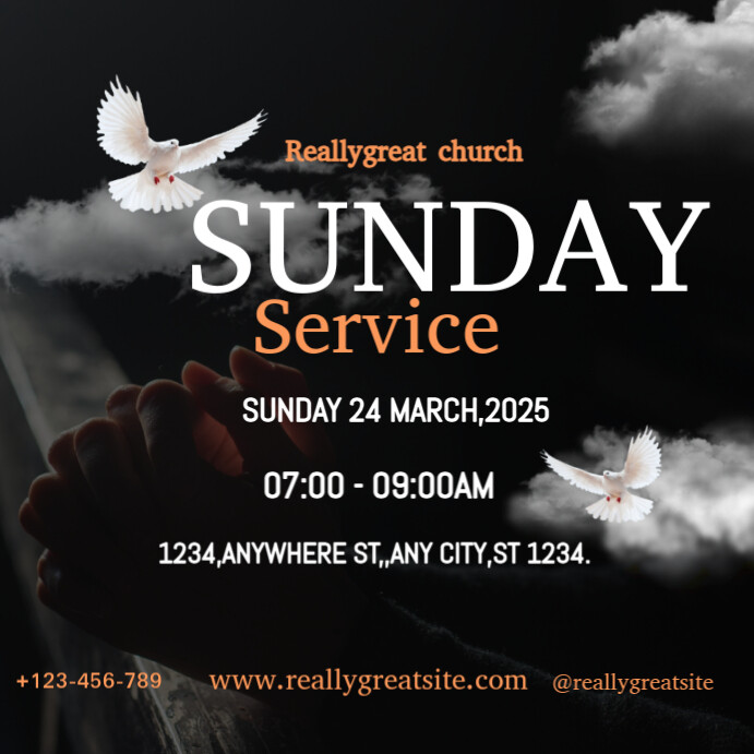 Copy of Black Pastel Instagram Church Post Instagram Post | PosterMyWall