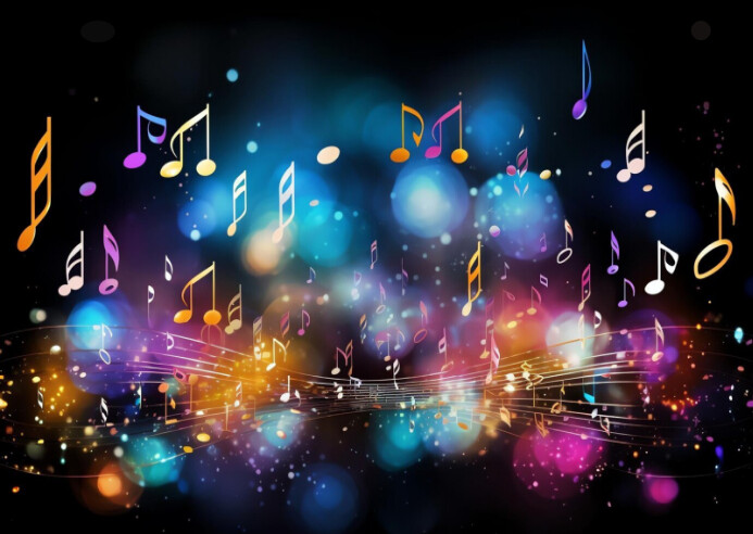 Black Pastel Music Background Poster Postcard Template | PosterMyWall