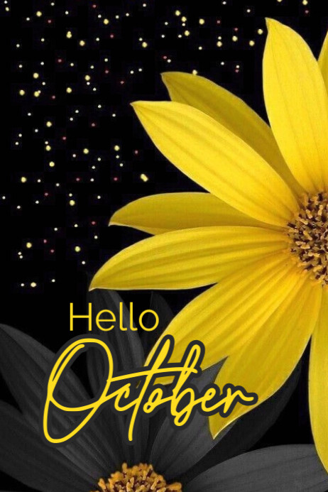 Black Pastel October Banner 4' × 6' Template | PosterMyWall