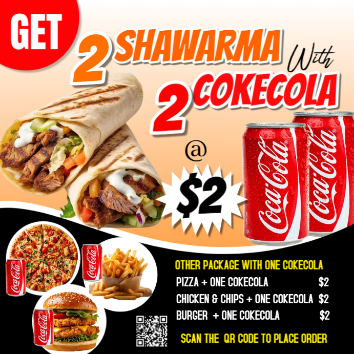 Copy of Black Pastel Shawarma & Coke Combo Deal Instagram Post ...