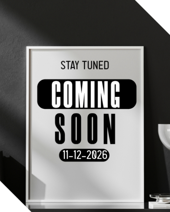 Black Pastel Stay Tuned Coming Soon Flyers Instagram Portrait Template ...