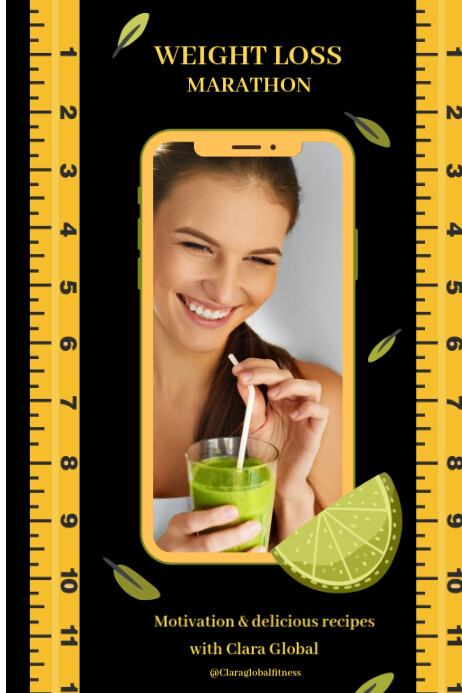 Black Pastel Weight Loss Template Poster | PosterMyWall