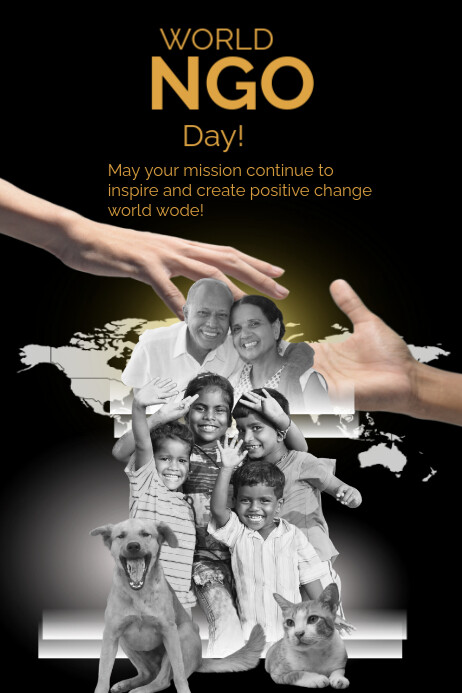 Copy of Black Pastel World Ngo Day Poster | PosterMyWall