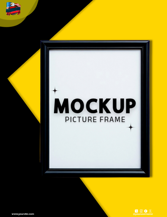 Black Picture Frame Mockup Flyer Template | PosterMyWall