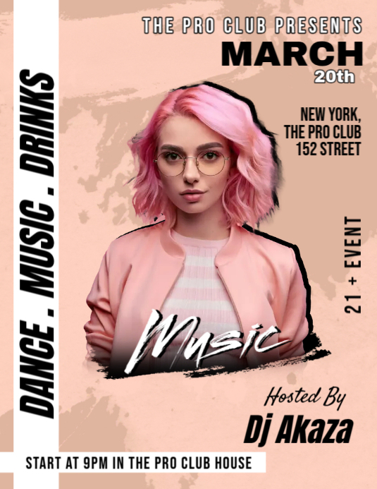 Black Pink Party Poster Template | PosterMyWall